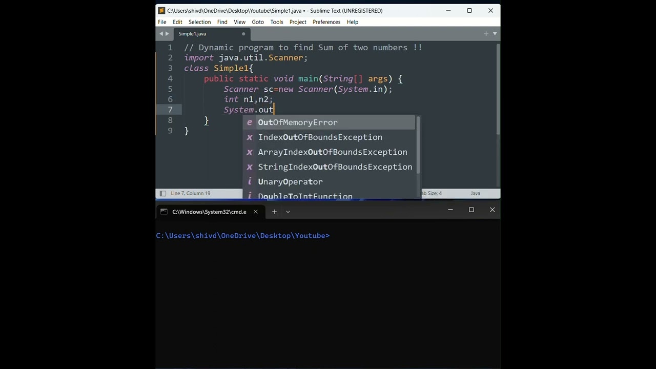Java program to find Sum of numbers using Scanner class || user input values program to find SUM ||