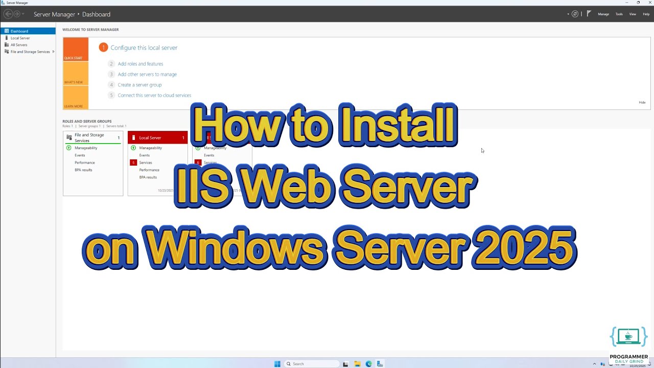 How to Install IIS Web Server on Windows Server 2025
