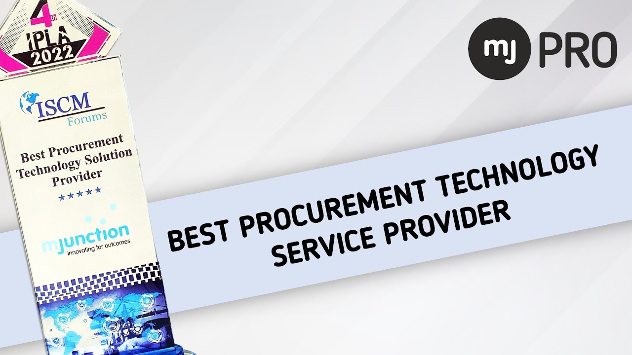 Best Procurement Technology Solution Provider Award | ISCM Forums | mjPRO eProcurement System