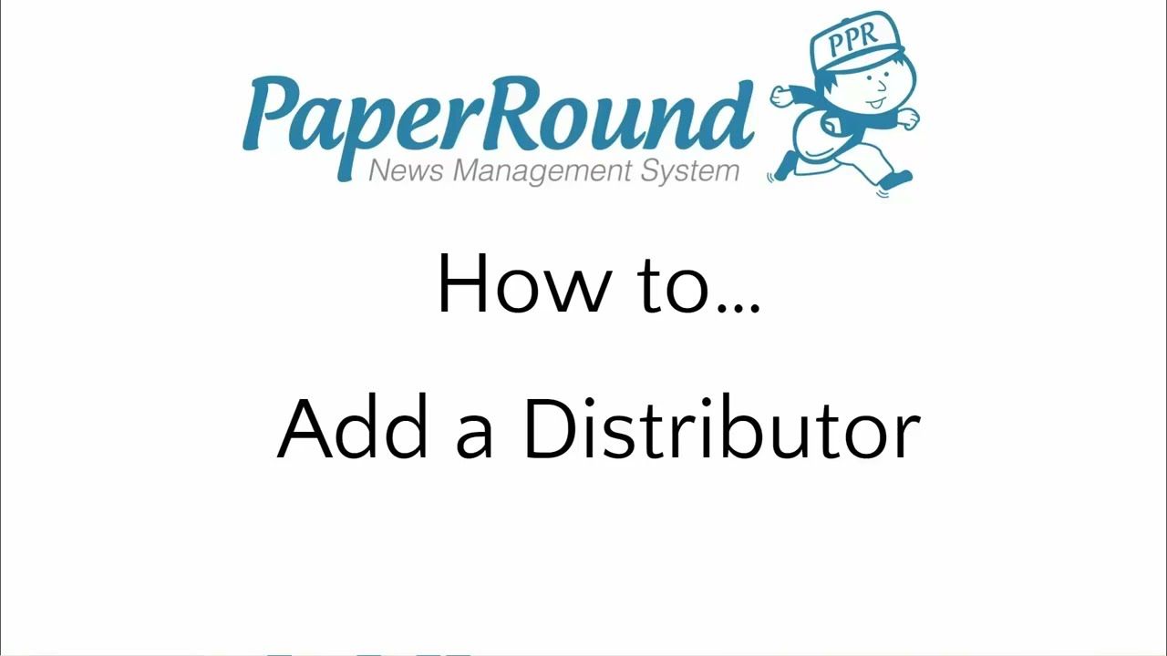 Back Office - Add a Distributor
