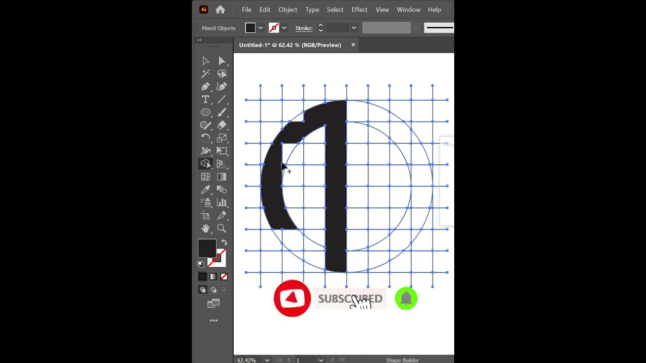 AD Monogram logo design | Adobe illustrator CC tutorial 2021 #illustratortutorial  #logotutorial