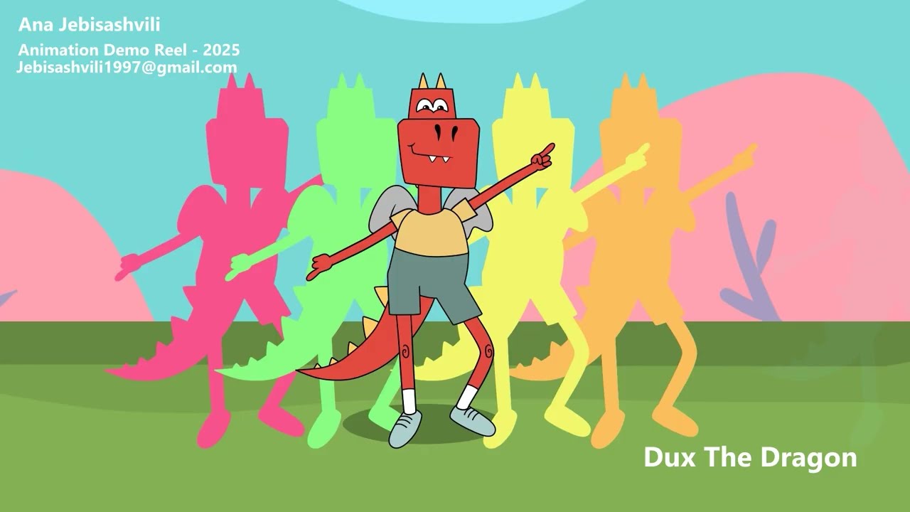 2D Character Animation Demo Reel (Moho Pro) - 2025 - Ana Jebisashvili