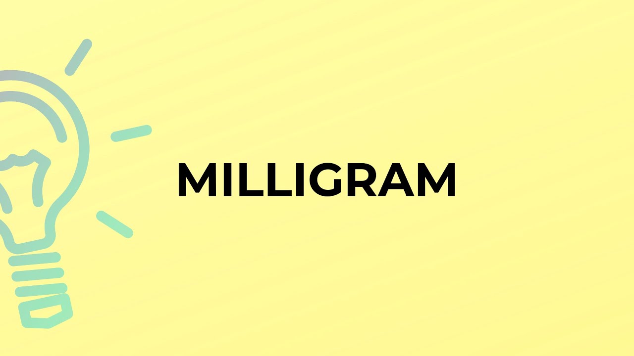 What is the meaning of the word MILLIGRAM?