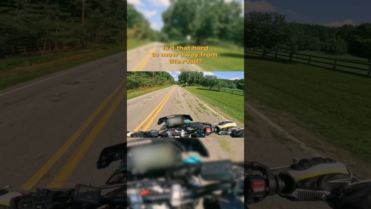 I wonder why people do this…   #grass #motorcycle