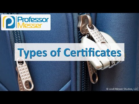 Types of Certificates - CompTIA Security+ SY0-501 - 6.4