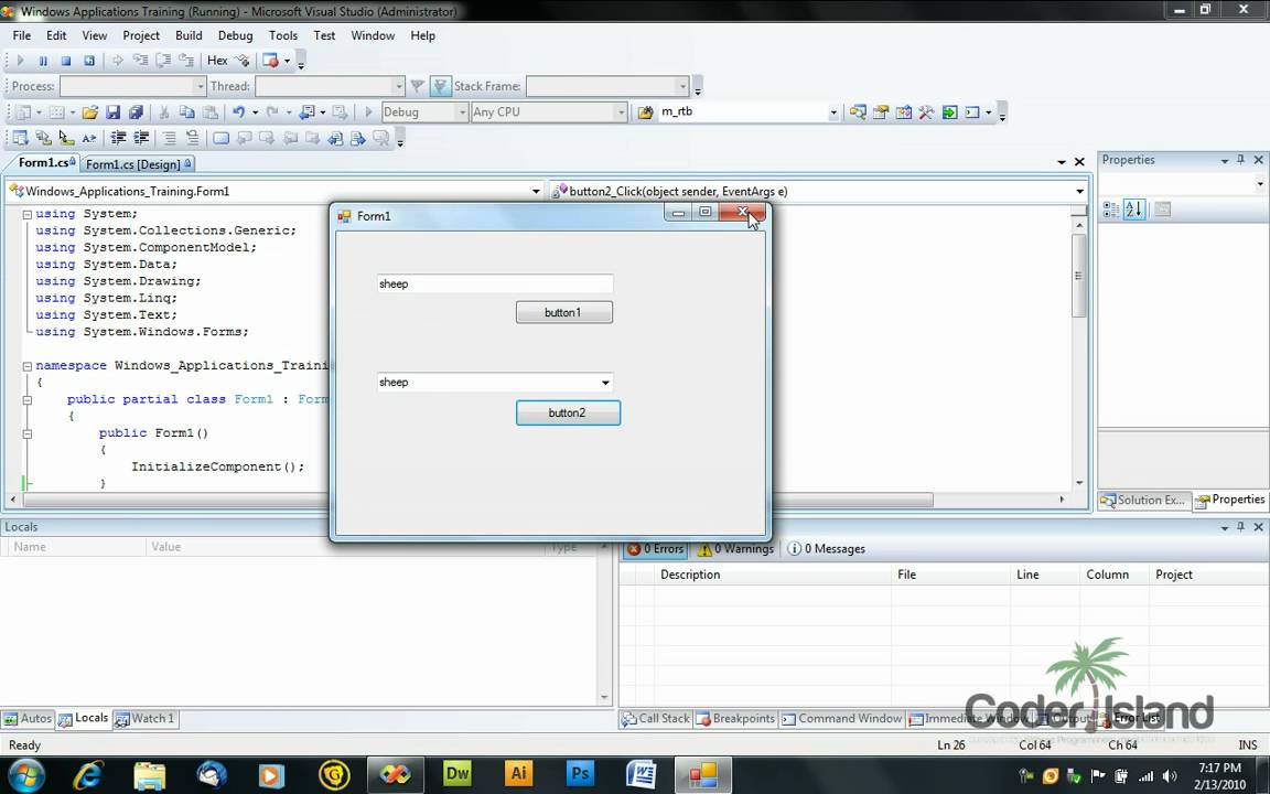 Visual C# Controls Tutorial - ComboBoxes
