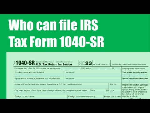 Who can file IRS Tax Form 1040-SR?