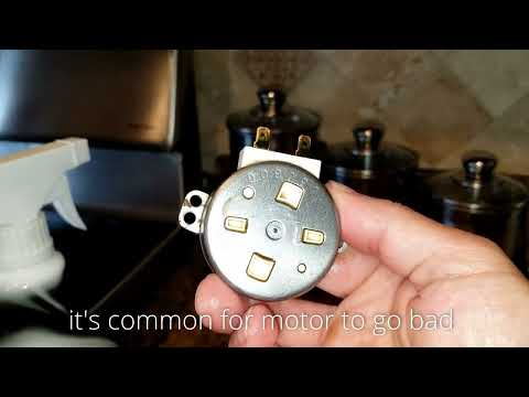 GE Microwave plate not spinning - replace a microwave turntable motor, lights and filter