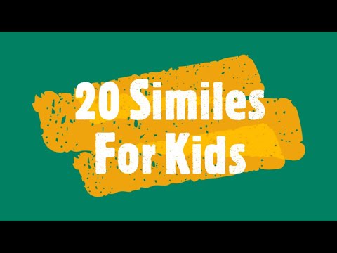 What is a Simile-20 Similes For Kids | English Tea