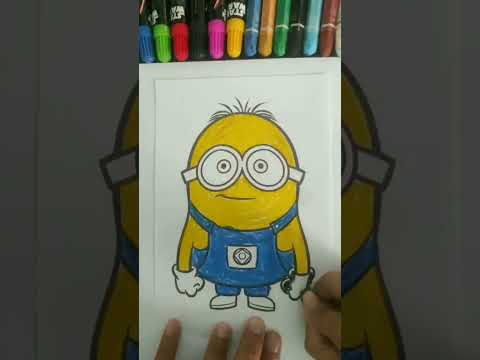 Cute Bob the Minion Coloring Pages, Color with Me