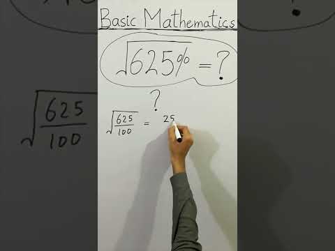 😳 CLEAN BASIC MATHEMATICS √625%=? NO CALCULATORS ALLOWED! #Shorts
