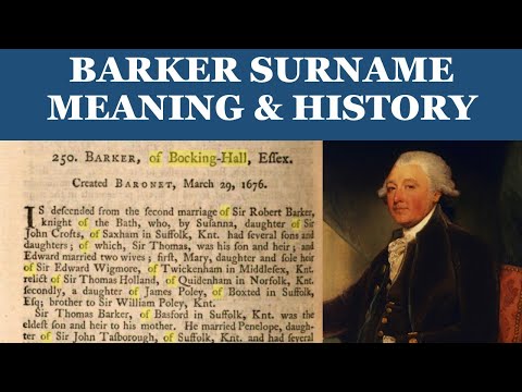 Barker Surname History