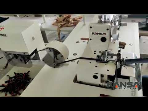 Belt Loop Making Machine - Double Needle Flat Bed Making Belt Loop ...