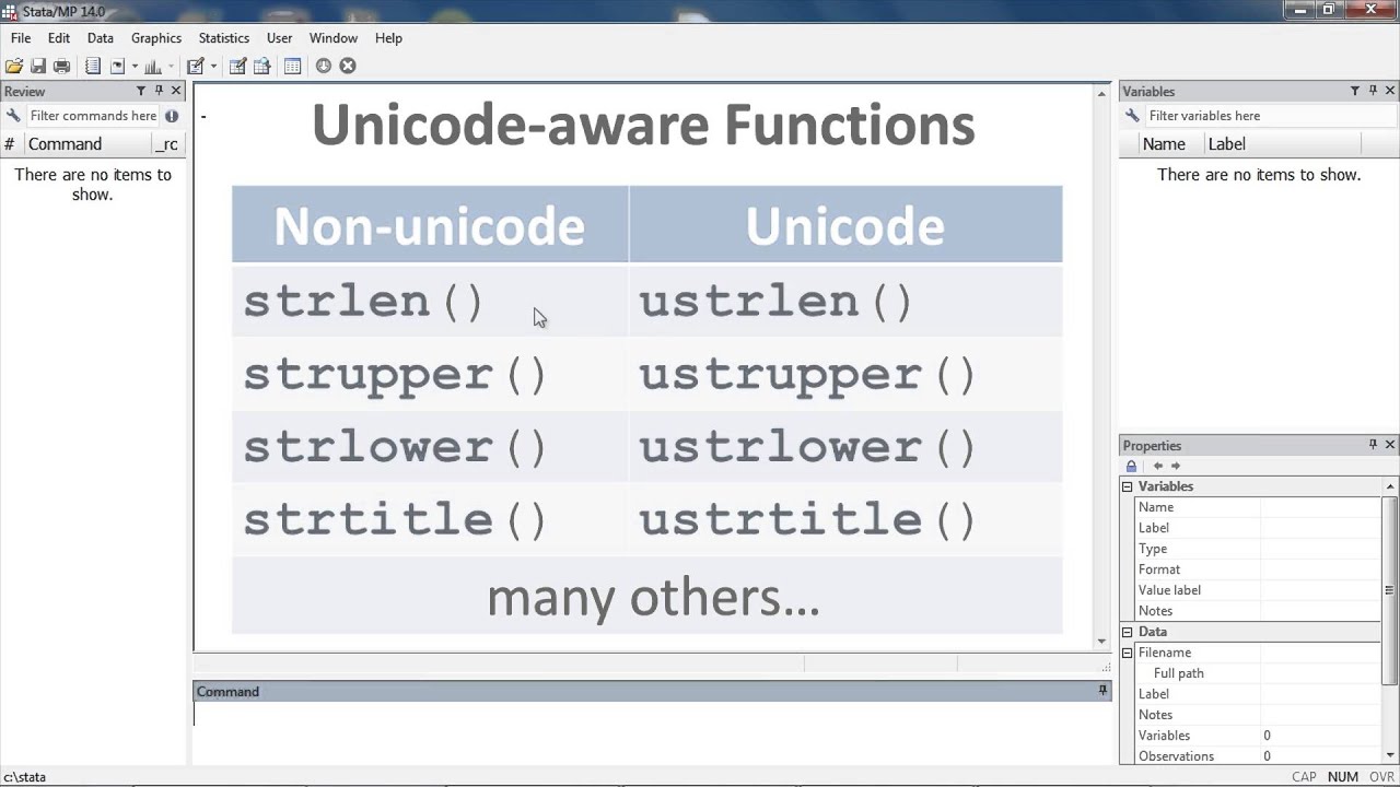 New in Stata 14: Unicode support