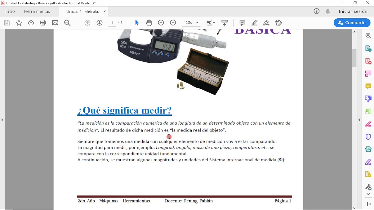 MAQUINAS-HERRAMIENTAS Unidad 1 - Clase 1