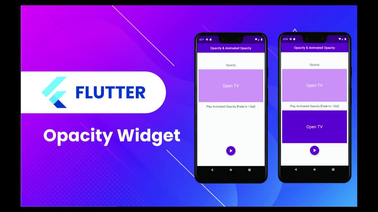Flutter Animation Widget | 03 | Opacity, AnimatedOpacity | FloatingActionButton | Speed Code