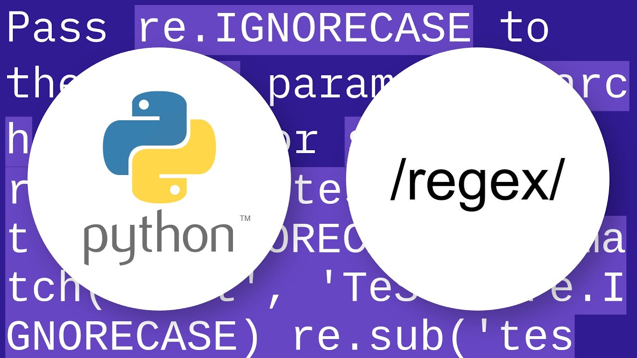 Case insensitive regular expression without re.compile?