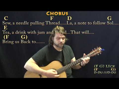 Do Re Mi (The Sound of Music) Guitar Lesson Chord Chart in C Major with Chords/Lyrics