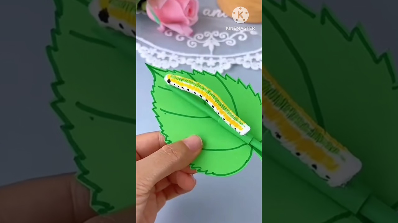 Moving Caterpillar making from tissue paper