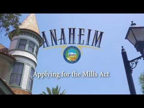 How to Apply for the Mills Act? City of Anaheim