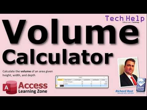 Calculate Volume in Microsoft Access - Create a Cubic Measurement Calculator. Good for Landscaping.