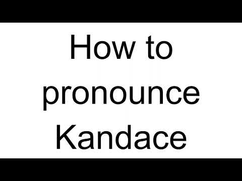 How to Pronounce Kandace (English)