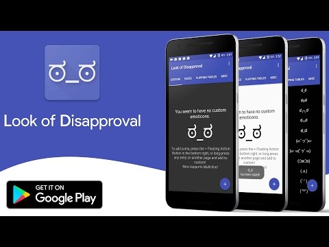 Look of Disapproval ಠ_ಠ -"emoticons and emojis" App Promo video