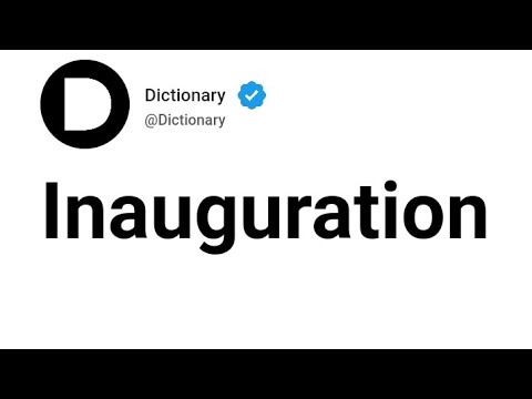Inauguration Meaning In English
