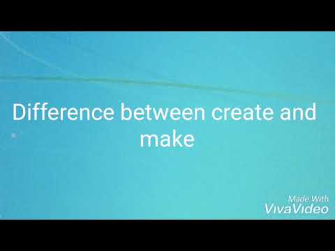 Difference between create and make