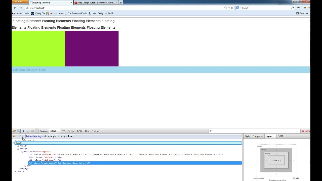 CSS - Positioning Elements Using [ Float: left | right  ] // Tips from a Self Taught Developer