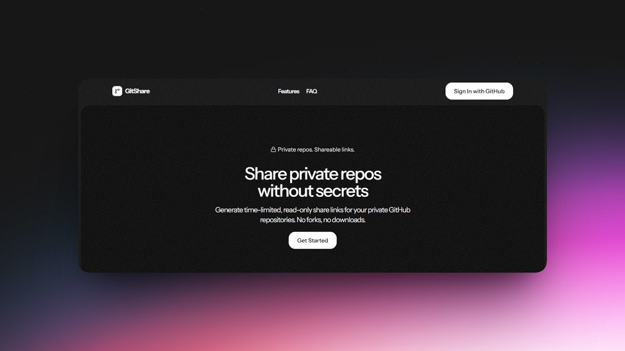 GitShare - Private Github Repo Sharing Platform