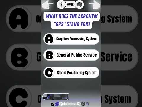 What does the acronym "GPS" stand for?#shortvideo