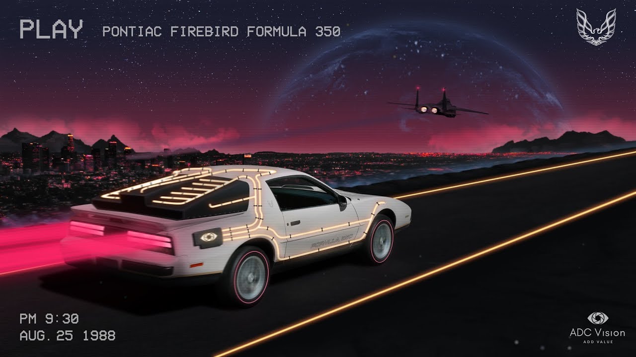 Firebird Formula 350 - Synthwave artwork - Virtual tuning