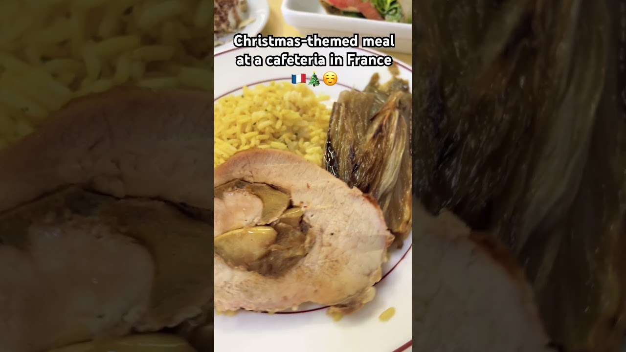What I ate at a student cafeteria today. #france #christmas #etudiant #lunch #studyinfrance #crous
