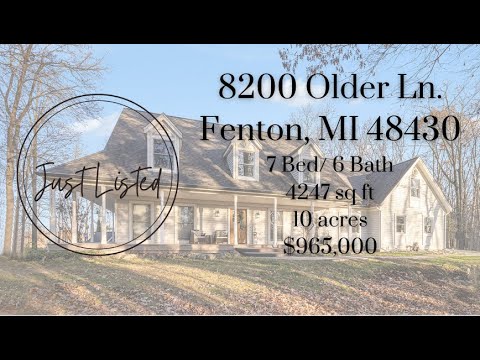 Just Listed 8200 Older Ln, Fenton, MI 48430