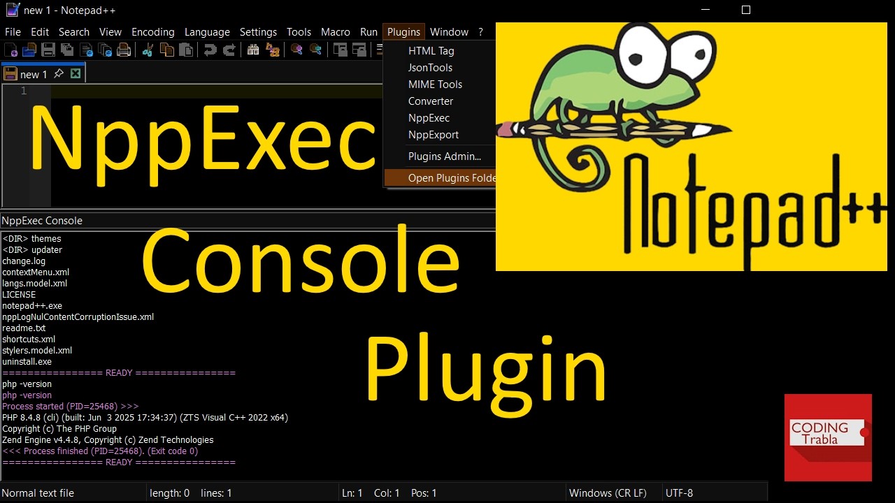 Notepad++ Console via NppExec plugin - setup tutorial byAO