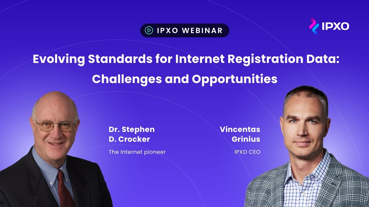 IPXO Webinar | Evolving standards for Internet Registration Data: Challenges and Opportunities