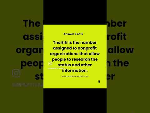 What is the EIN and how is it relevant to nonprofit?