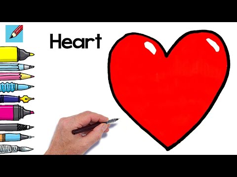 How to draw a heart real easy for Valentine's Day