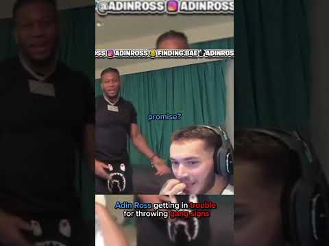 Adin Ross gets in trouble for throwing gang signs ππ€¬ #shorts