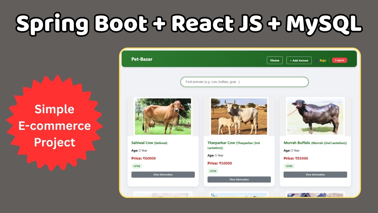 Simple E-commerce Project using Spring Boot + React JS + MySQL