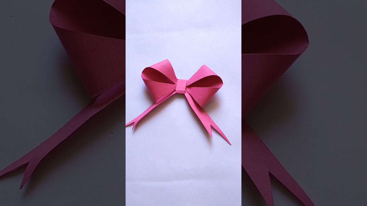 Easy Paper Bow 🎀 #kidsyoutube
