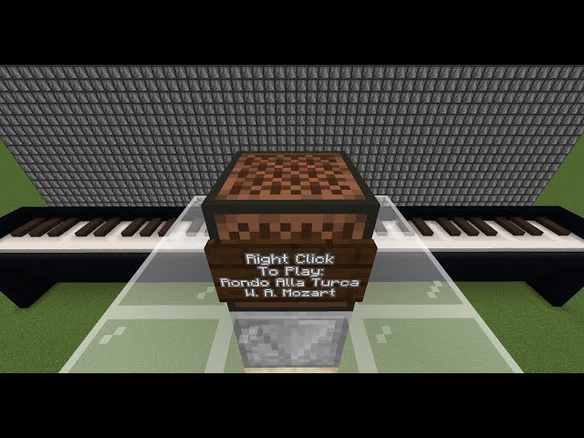 Working Redstone Player Piano - Rondo Alla Turka, Mozart's Turkish ...
