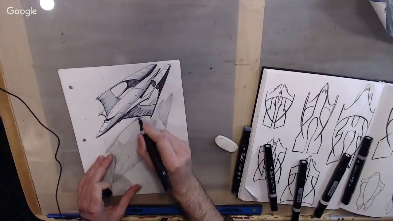 Concept Art - Spaceship Drawthrough