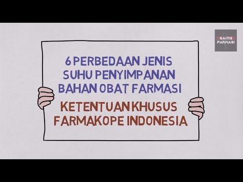 6 Perbedaan Jenis Suhu Penyimpanan Bahan Obat Farmasi - Ketentuan Khusus Farmakope Indonesia