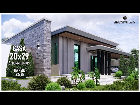 Simple House Design with 3 Bedrooms | 20x29m 1 Storey