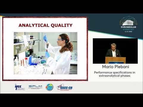 Performance specifications in extraanalytical phases