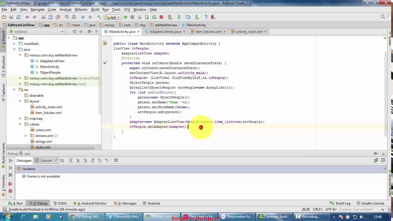 Saving the content of edittext,checkbox in listview android