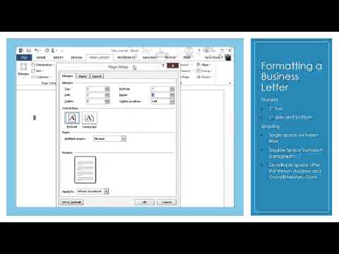 How do you write a business letter? (W1.5)