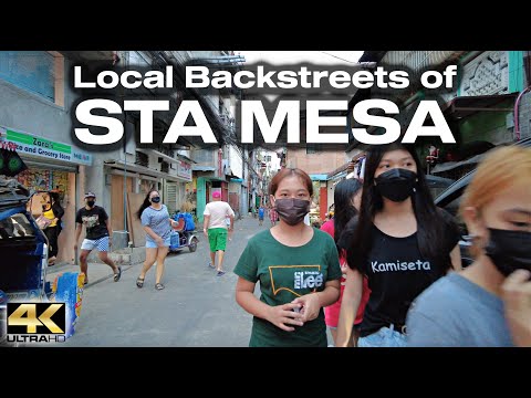 Local Scenes from Damka Street STA MESA Manila Philippines - Alleyway and Backstreets Tour [4K]